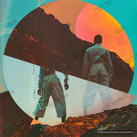 Ai创作图cgi超现实主义 音乐专辑封面 探险户外运动爬山 户外旅游探险爬山 荷兰封面时尚创意设计 Cd封面 版式分割招贴画面分割 高级简约渐变海报 意境圆形海报 质感合成风 创意照片海报