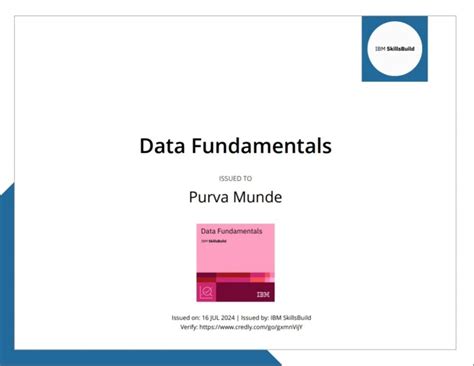 Purva Munde On Linkedin Ibmskillsbuild Csrbox Datafundamentals Dataanalytics