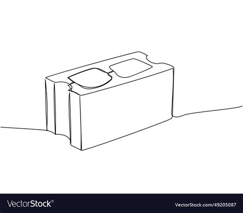 Concrete Block Cinder Cmu Brick Building Vector Image
