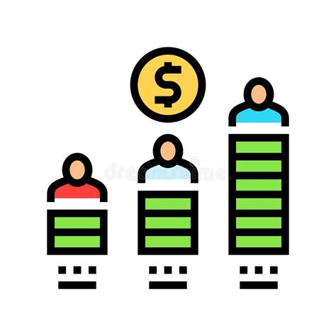 Social Class Consumer Behavior Color Icon Vector Illustration Stock