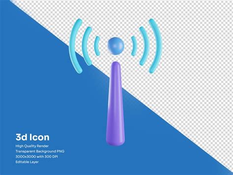 Premium Psd Simple Internet Signal Router 3d Illustration