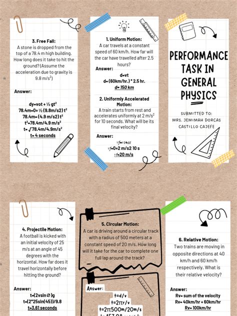 Gen Physics Brochure Pdf Acceleration Temporal Rates