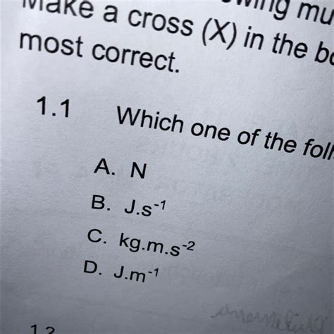 Which Of The Following Is Not A Unit Of A Force Brainly