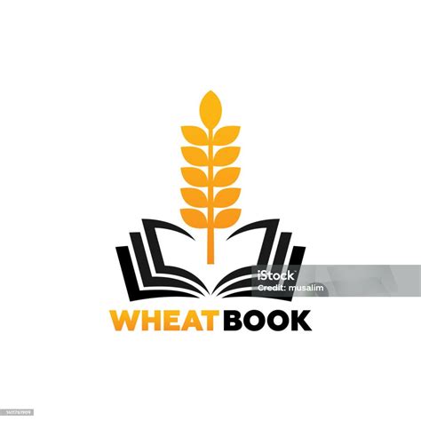 밀 책 로고 템플릿 디자인 벡터 엠블럼 디자인 개념 창조적 인 기호 아이콘 0명에 대한 스톡 벡터 아트 및 기타 이미지 0명