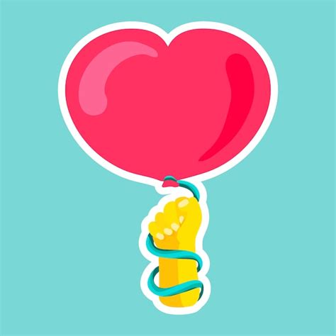 Premium Vector Vector Romantic Love Patch In Doodle Style