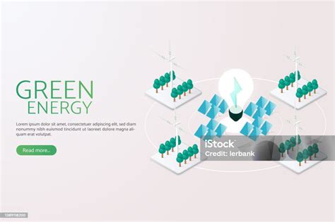 태양 전지 패널태양 에너지 및 풍력 터빈으로 전기를 생산합니다 3차원 형태에 대한 스톡 벡터 아트 및 기타 이미지 3차원 형태 개념 개발 Istock
