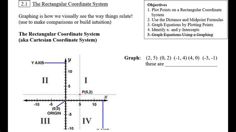 21 22 Rectangular Coordinate System And Circles Youtube