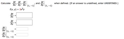 solved calculate partial differential f partial differential