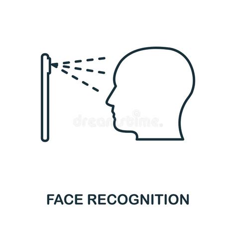 Face Recognition Icon Monochrome Style Design From Visual Device Icon