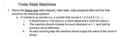 finite state machines 1 derive the moore type state