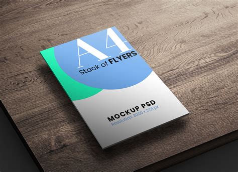 free a4 size stack of flyers mockup psd good mockups