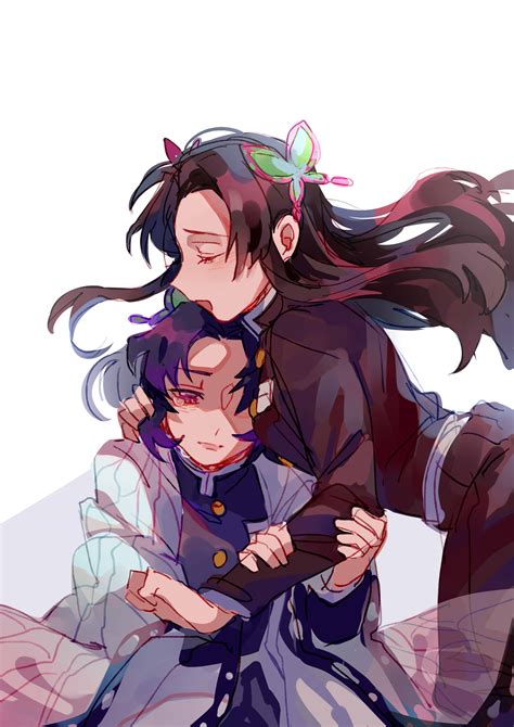 Kochou Shinobu And Kochou Kanae Kimetsu No Yaiba Drawn By Mogutofuoes