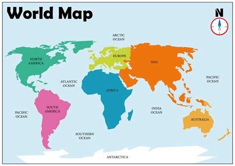 Free Printable Continents And Oceans