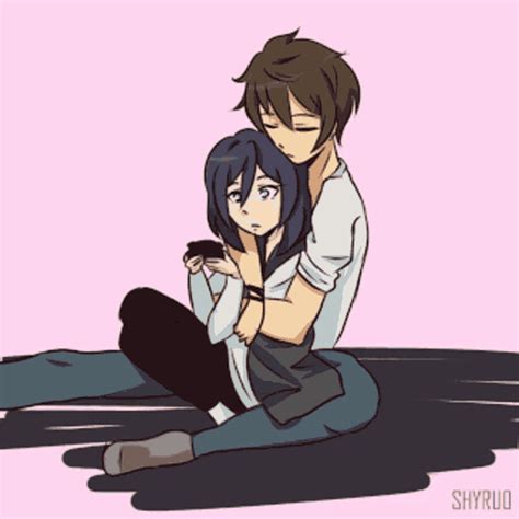 Anime Couple  Anime Couple Cuddle Descobrir E Compartilhar S