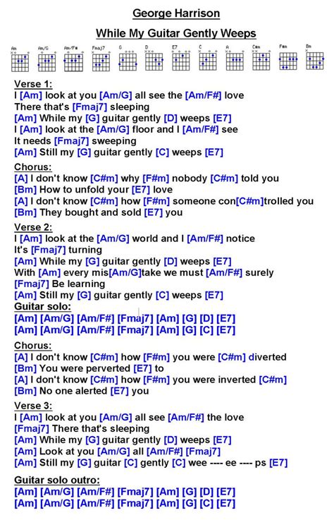 While My Guitar Gently Weeps Chords And Lyrics