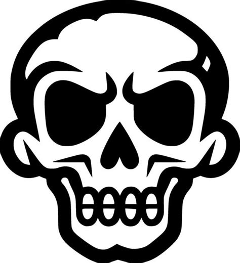 Cartoon Skull Silhouette Vector Art Icons And Graphics For Free Download