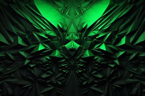 Premium Ai Image A Close Up Of A Green Abstract Background With Triangles Generative Ai
