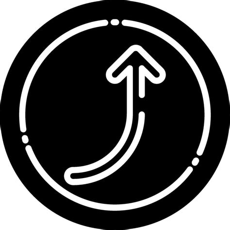 Right Arrow Curving Up Glyph Icon 49292742 Vector Art At Vecteezy