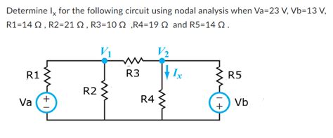 solved determine ix for the following circuit using nodal