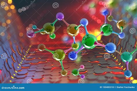 Molecule Hi Tech Technology In The Field Of Genetic Engineering Stock Illustration