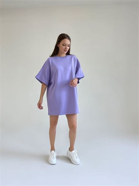 Купити Сукня футболка тринитка лавандова з доставкою по Україні