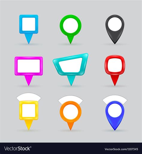 Colorful 3d Buttons Royalty Free Vector Image Vectorstock