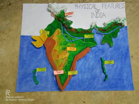 Physical Features Of India Science Exhibition Ideas Map Projects