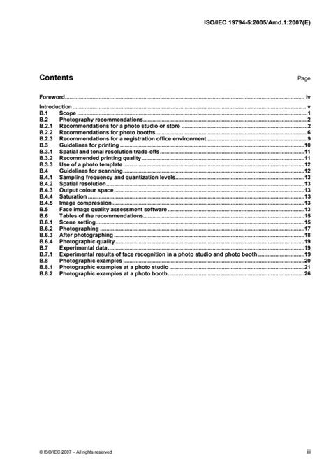 ISO IEC 19794 5 2005 Amd 1 2007 Information Technology Biometric Data Interchange Formats Part