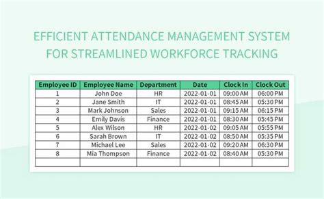 Efficient Attendance Management System For Streamlined Workforce