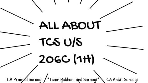 All You Need To Know About Tax Collected At Source Tcs Us 206c1h