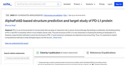 Citation Report Alphafold2 Based Structure Prediction And Target