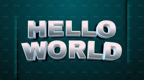editable hello world text effect graphics motion array