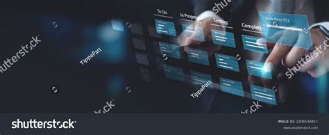 Agile Software Development Business Developer Using Computer With