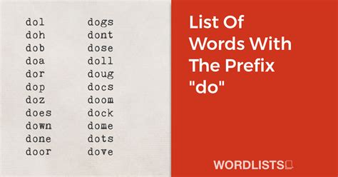 List Of Words With The Prefix Spec