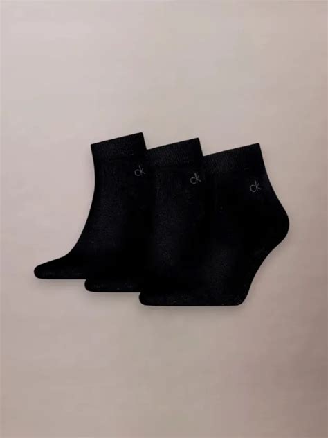Calvin Klein Mens Quarter Socks 3 Pack Calvin Klein® Kuwait