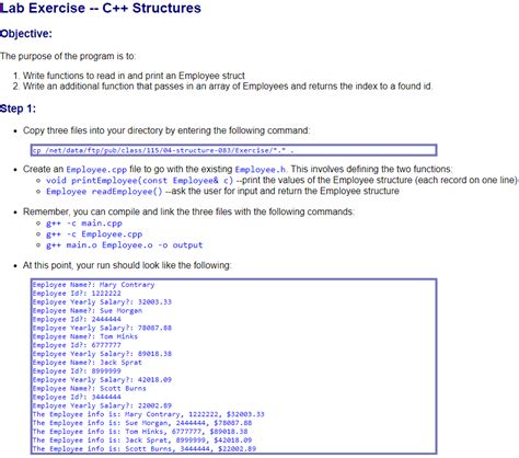 Solved Lab Exercise C Structures Objective The Purpose