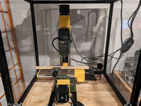 My Big Yellow Proxxon Mf70 Conversion With Nema23 Motors And Y Axis Extended To 90mm And Z