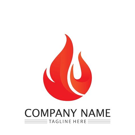 화재 불꽃 로고 아이콘 벡터 디자인 서식 파일 프리미엄 벡터