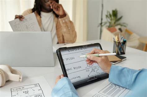 Designing User Interfaces In Modern Workspace Stock Image Image Of Diverse Graphic 342523193