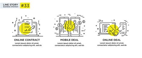 사업가와 일러스트 컨셉의 집합입니다 워크플로 성장 그래픽 비즈니스 개발 이정표 선형 그림 아이콘 인포그래픽 방문 페이지 사이트 인쇄 포스터입니다 라인 스토리 개념에 대한