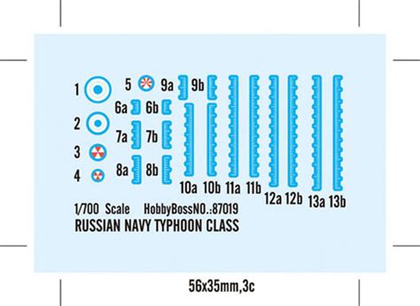 Hobbyboss 87019 Scale Russian Navy Typhoon Class Submarine 1700 Scale
