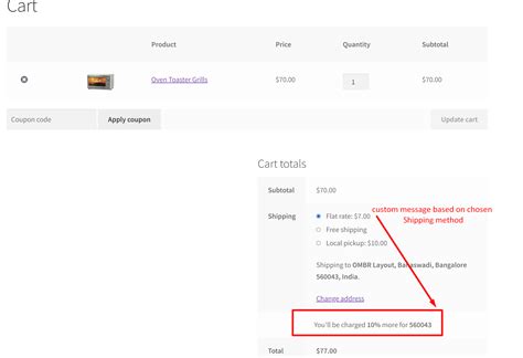 How To Display A Custom Message For A Selected Shipping Method In