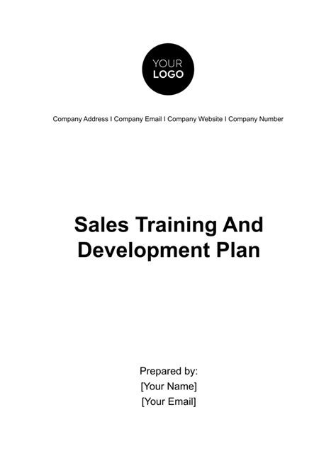 Free Sales Training And Development Plan Template To Edit Online