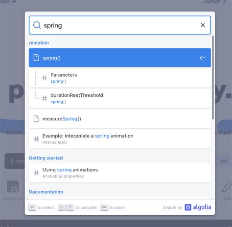 Implement Docsearch In Quick Actions Modal · Issue 1432 · Remotion Devremotion · Github
