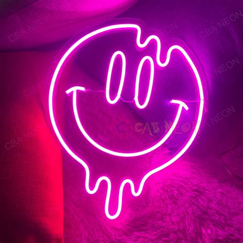 Smile Smiley Emoji Happy Face Led Neon Light Sign Smi