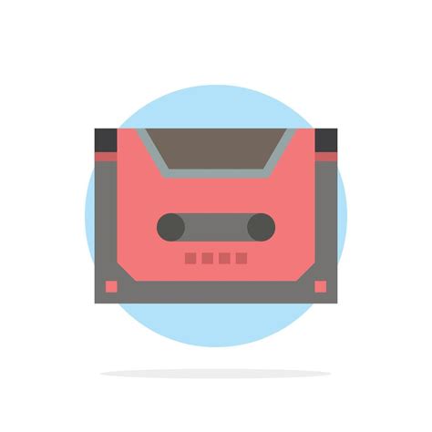 Analog Audio Cassette Compact Deck Abstract Circle Background Flat