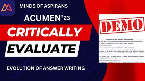 Decoding Key Upsc Mains Question Terms Mastering Critically Evaluate And More Acumen23