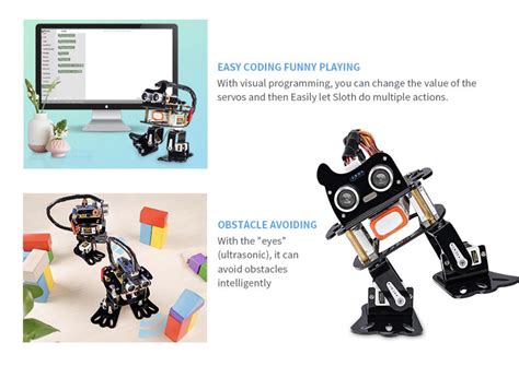 Sunfounder Nano Diy 4 Dof Robot Kit Sloth Learning Kit Robot Pi Shop