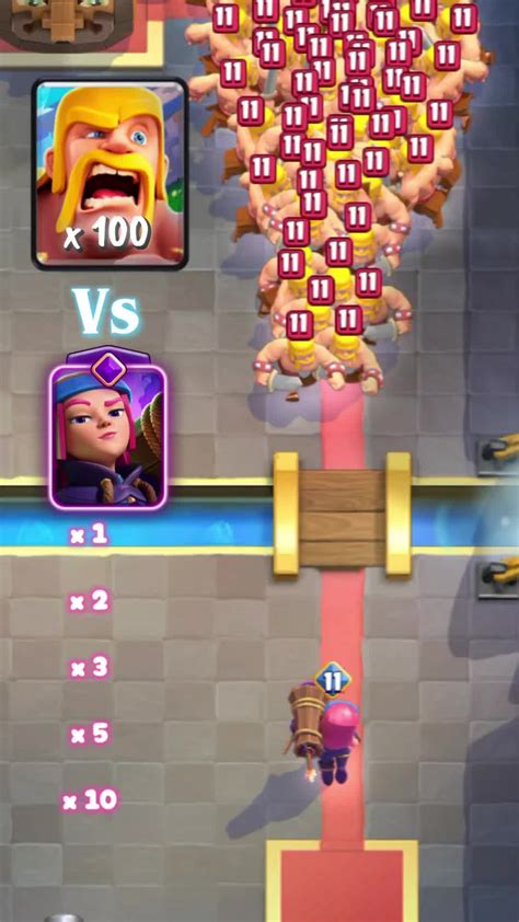 100 Barbarians Challenge In Clash Royale Tiktok