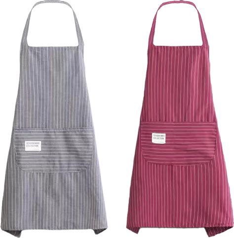 Yreybn Pack Unisex Adjustable Bib Apron Apron With Pockets Cooking